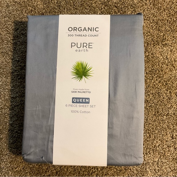 Pure Earth | Bedding | Pure Earth Organic Cotton Queen Sheet Set New ...